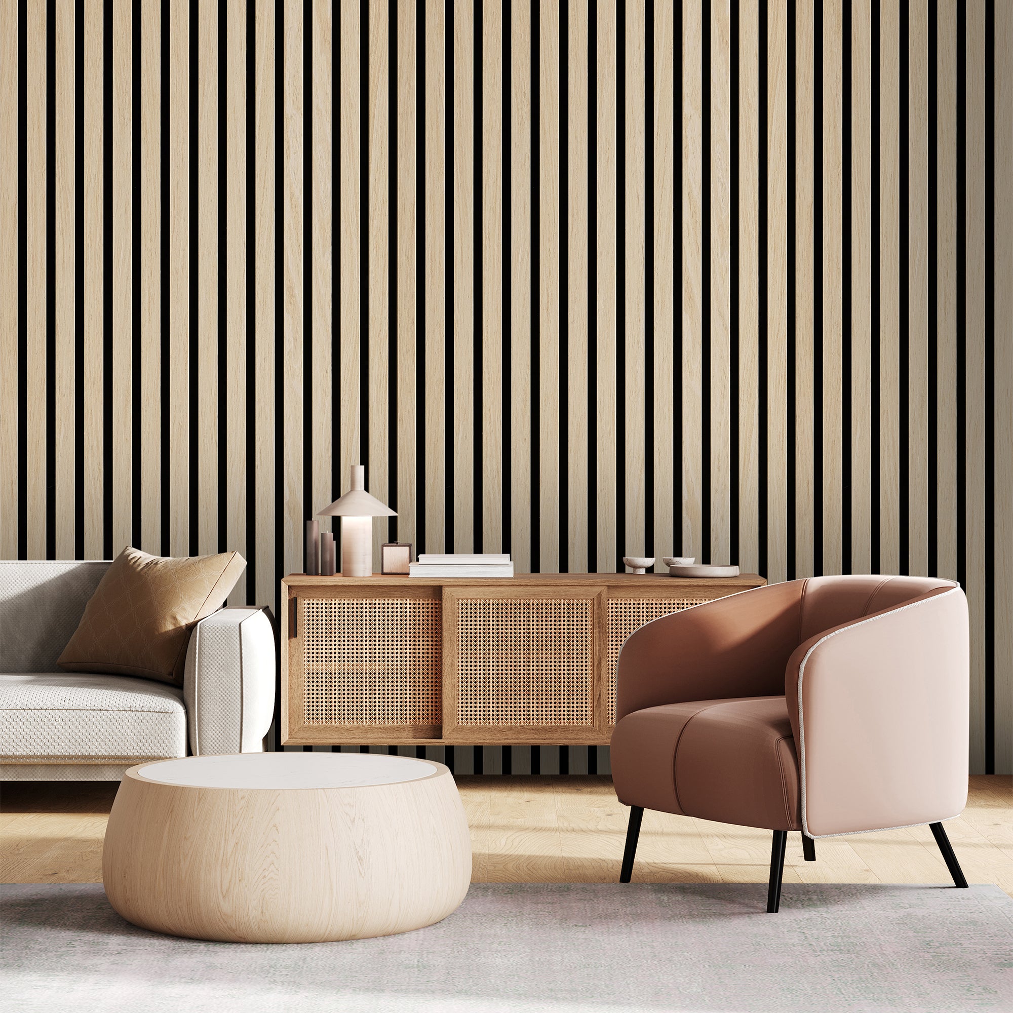 Light Oak Acoustic Slat Wall Panel – Panello